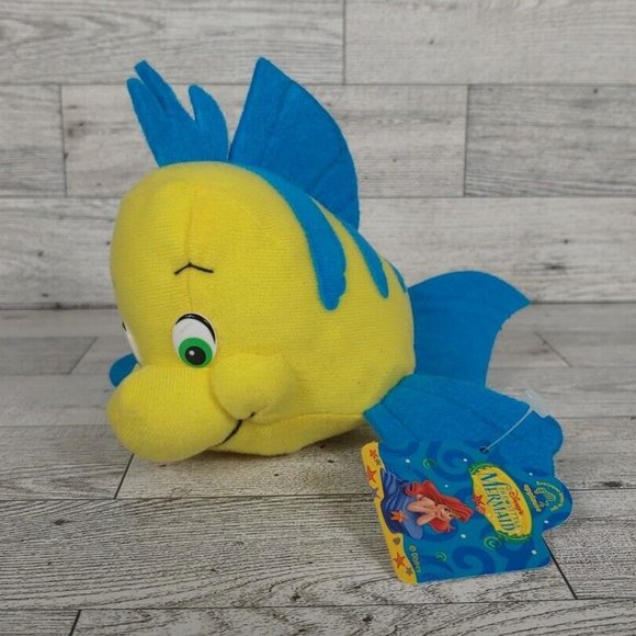 Applause | Toys | Vintage The Little Mermaid Flounder Beanbag Plush 6 ...
